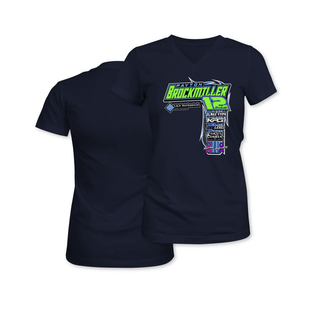 Payton Brockmiller Navy 2025 Crew V-Neck